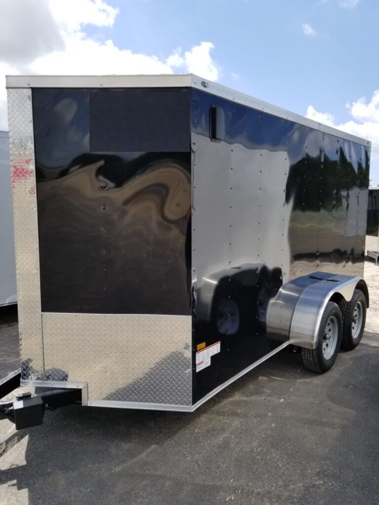 Fast Cargo Black Tandem Axle 6×12 Cargo Trailer - TP Containers